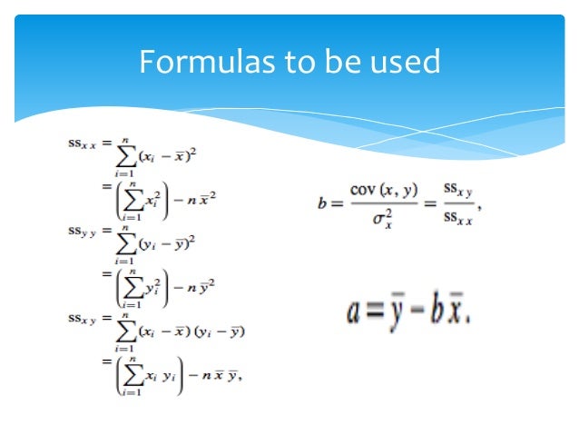 Correlation and regression