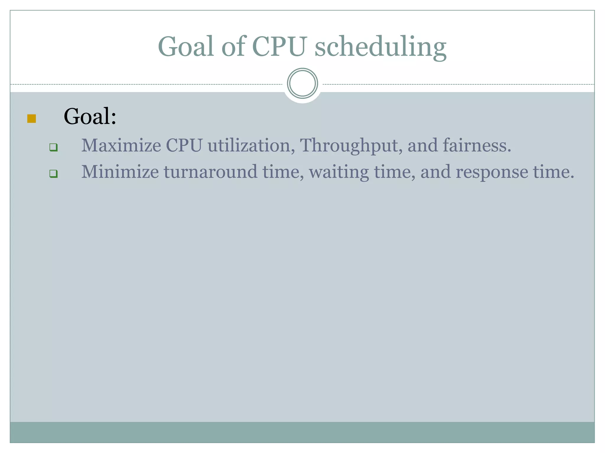 Process and CPU scheduler | PPTX