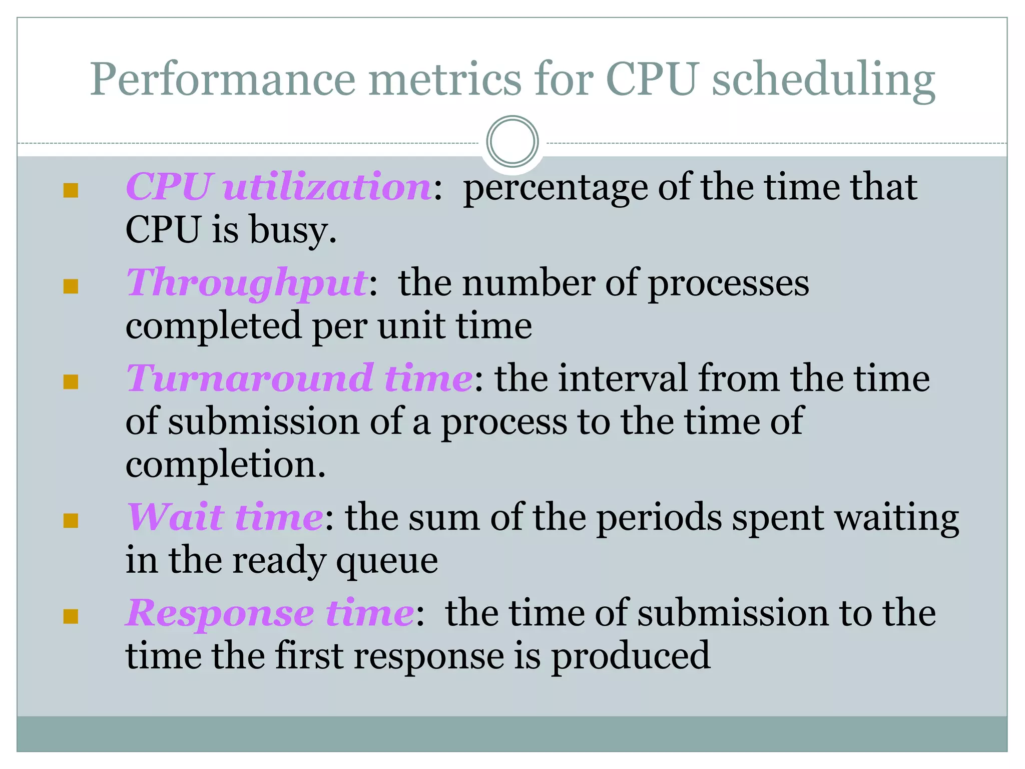 Process and CPU scheduler | PPTX