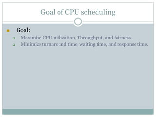 Process and CPU scheduler | PPTX