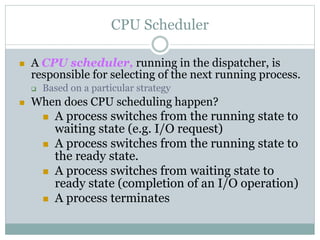 Process and CPU scheduler | PPTX