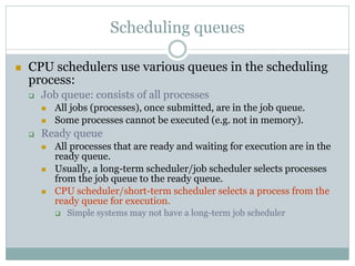 Process and CPU scheduler | PPTX