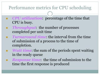 Process and CPU scheduler | PPTX