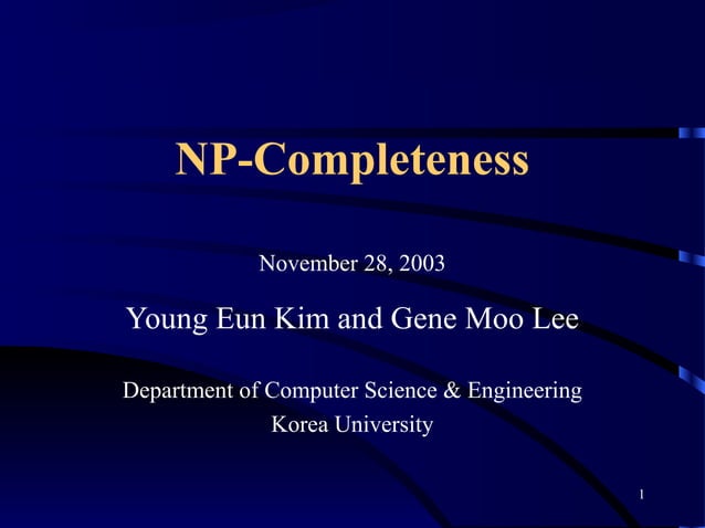 Introduction to NP Completeness | PPT | Computing | Technology & Computing