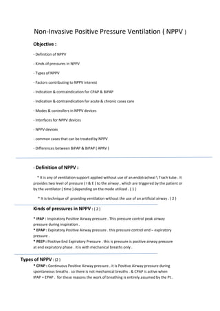 NIPPV by Ali Nasser O. Aljarrash | PDF