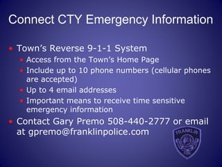 Franklin, MA: Fire Dept update to Town Council | PPT