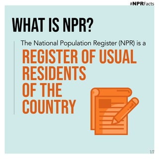 National Population Register (NPR) Facts | PDF