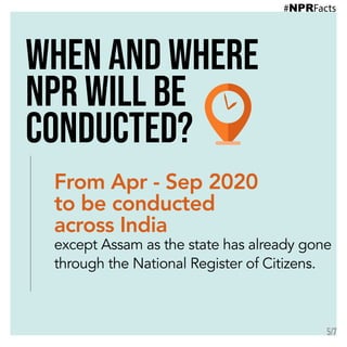 National Population Register (NPR) Facts | PDF