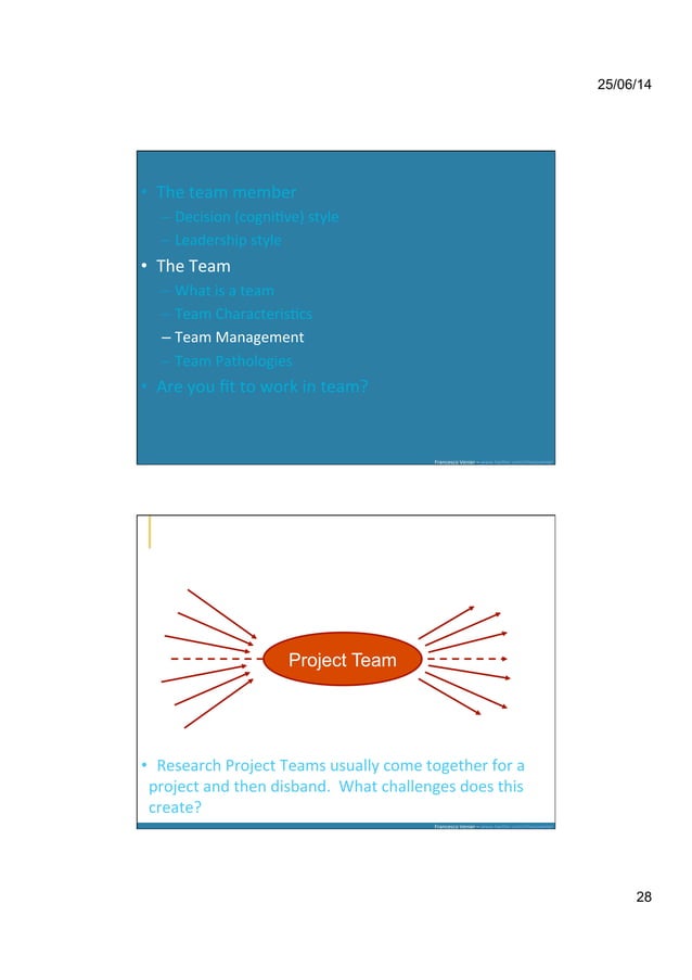 Management of (Research) Teams - leadership and decision making | PDF