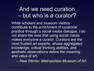 Museum as Platform; Curator as Champion | PPT