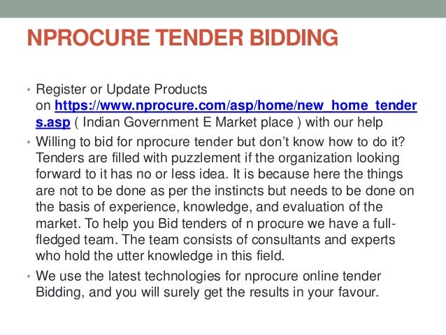N procure tender