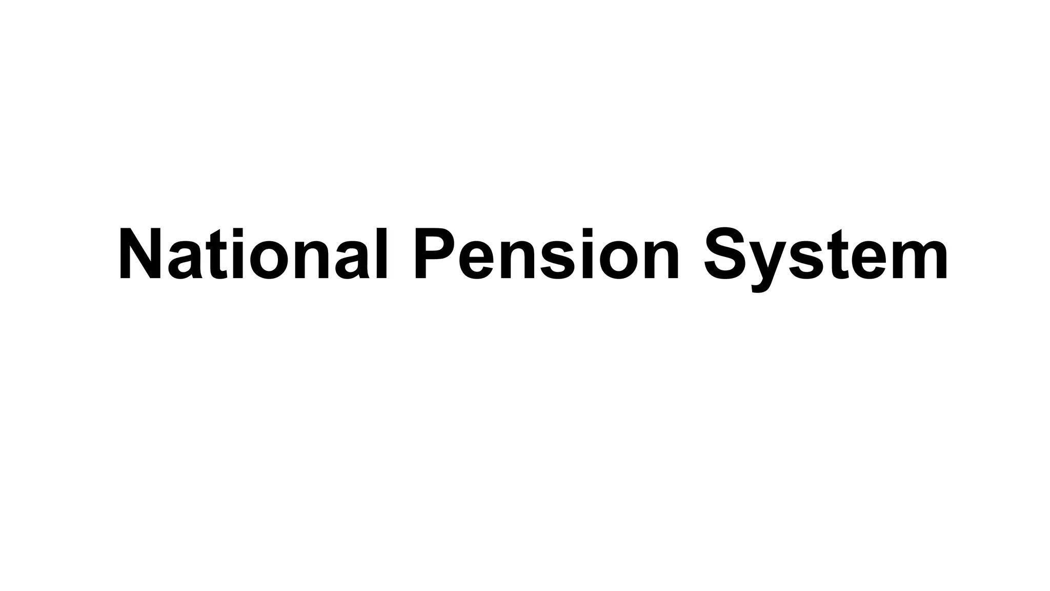 National Pension System (NPS) | PDF