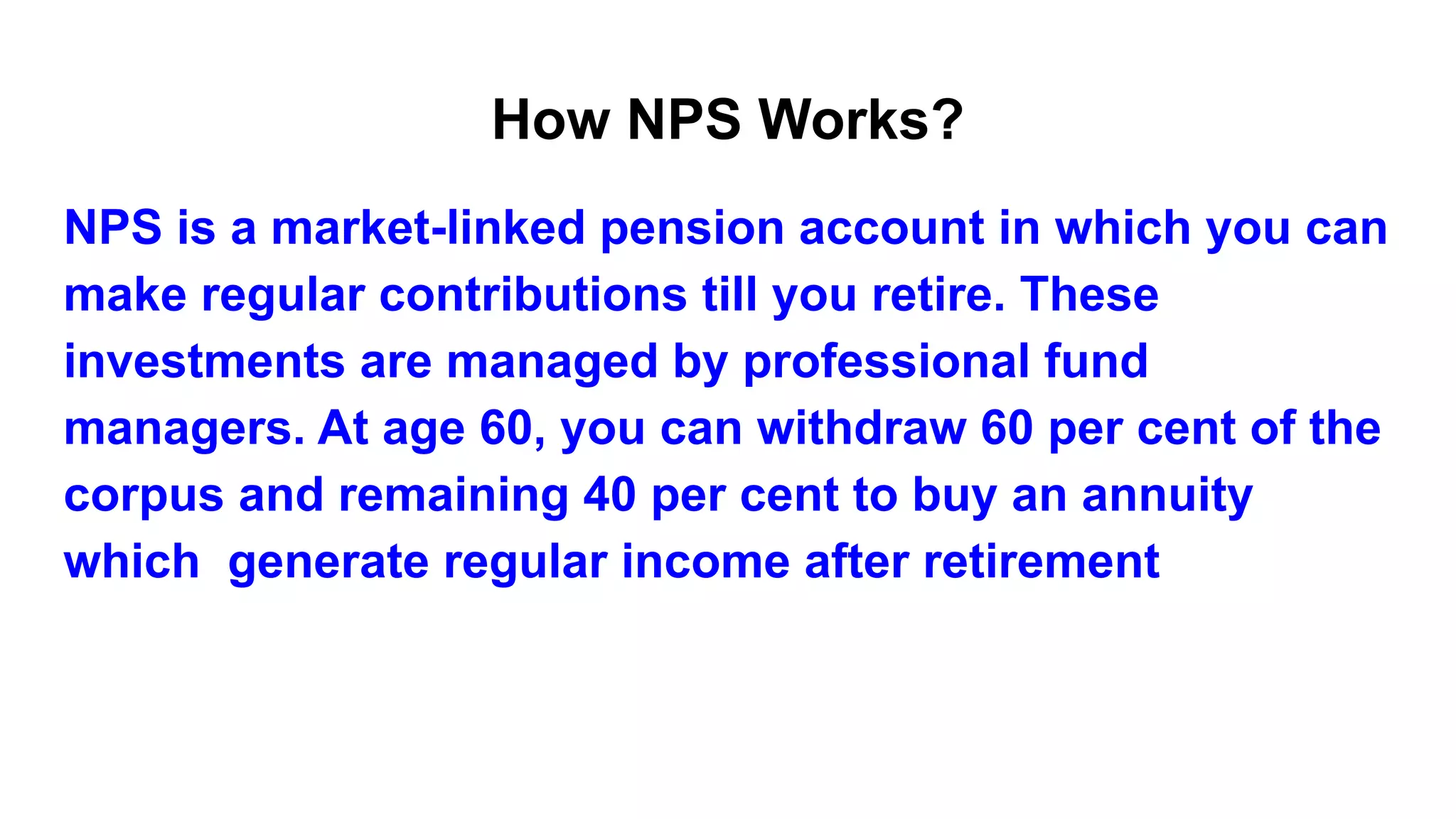 National Pension System (NPS) | PDF