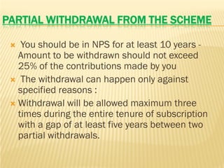 NPS (NATIONAL PENSION SCHEME) PPT | PDF