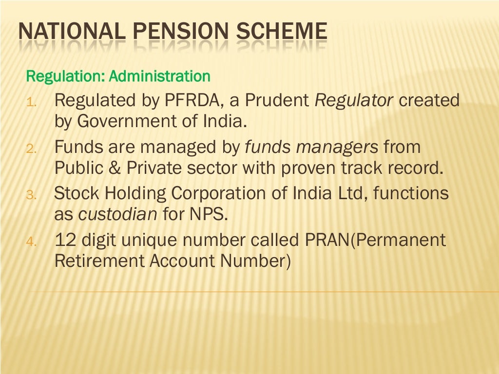 NPS NATIONAL PENSION SCHEME PPT NPS NATIONAL PENSION SCHEME PPT