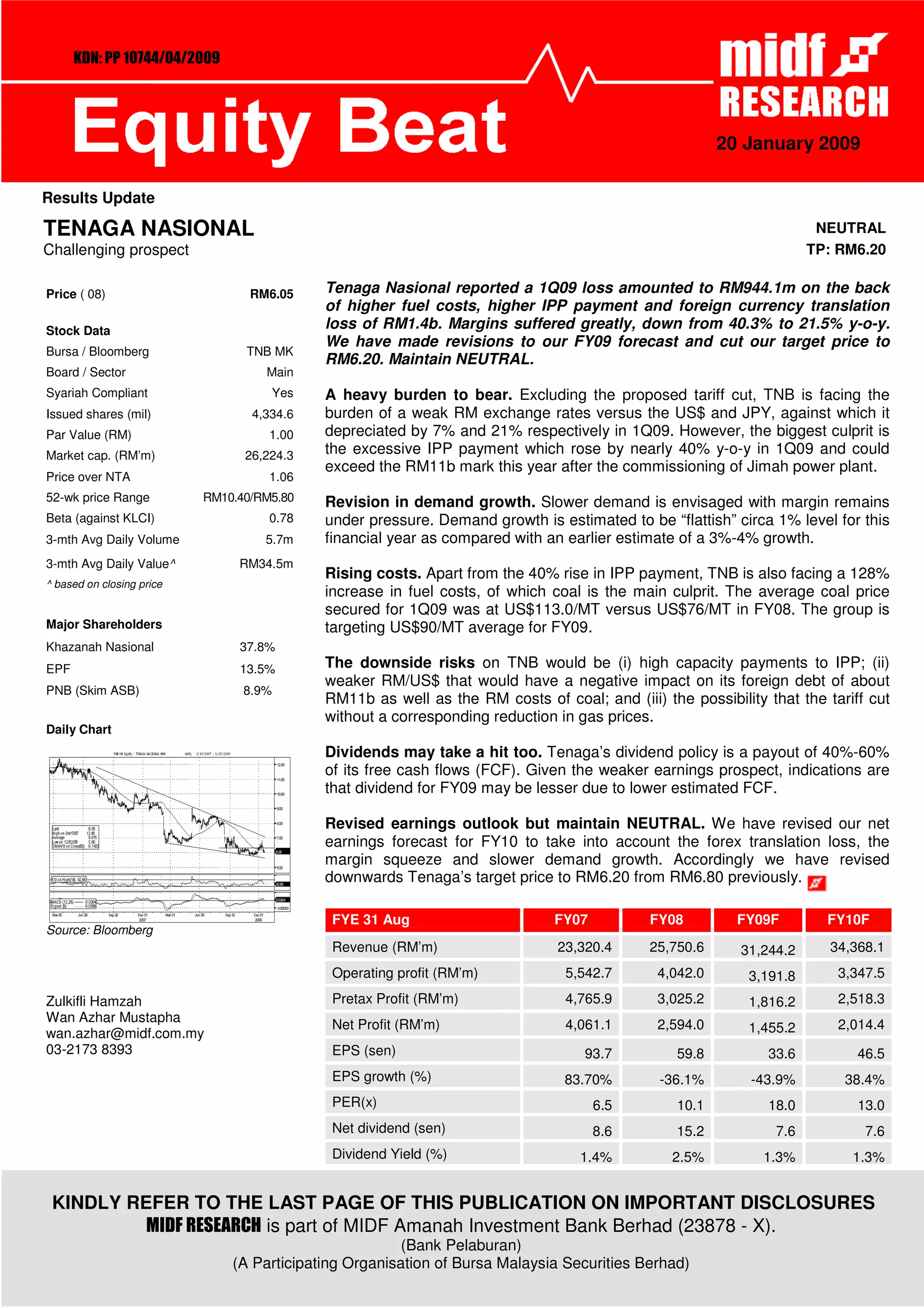 MIDF , TNB and IPP | PDF