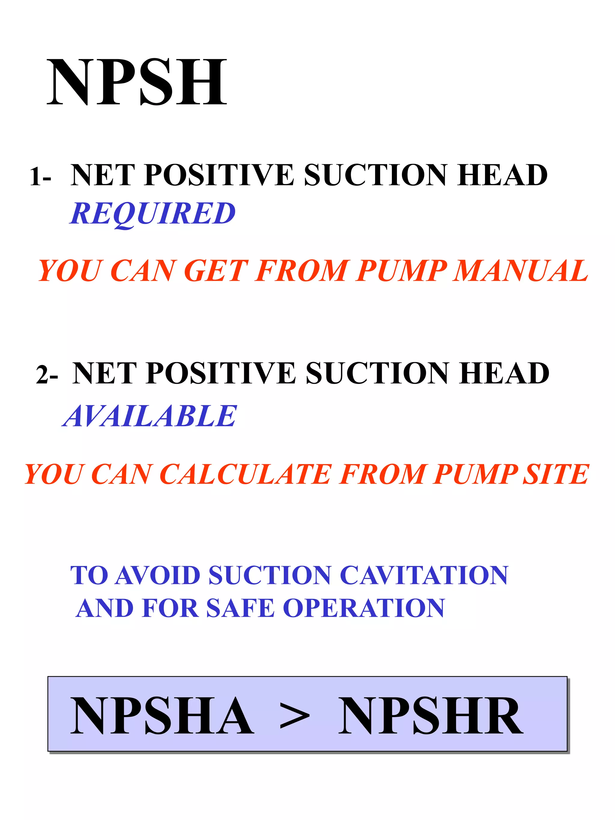 NPSH | PPT