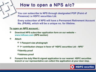 HDFCsec-Learning Series-NPS | PPT