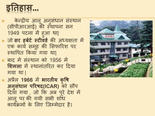 central potato research institute , shimla | PPTX
