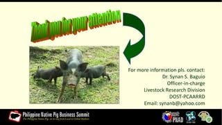 R&D initiatives on Philippine Native Pigs | PPTX