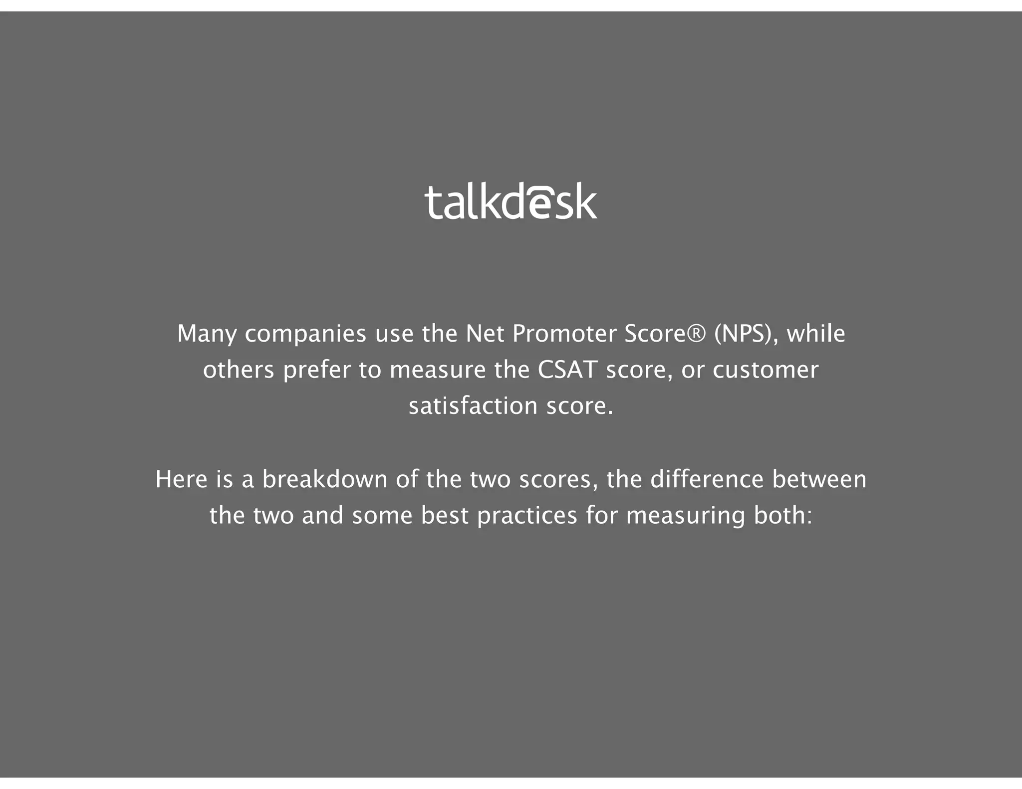 NPS vs. CSAT - A Guide to Measuring Customer Happiness | PDF
