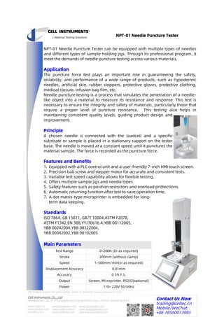 Understanding Needle Puncture Testing in Medical Applications | PDF