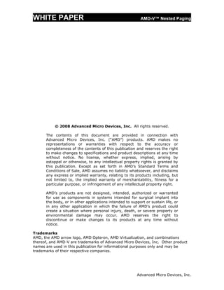 AMD-V™ Nested Paging | PDF