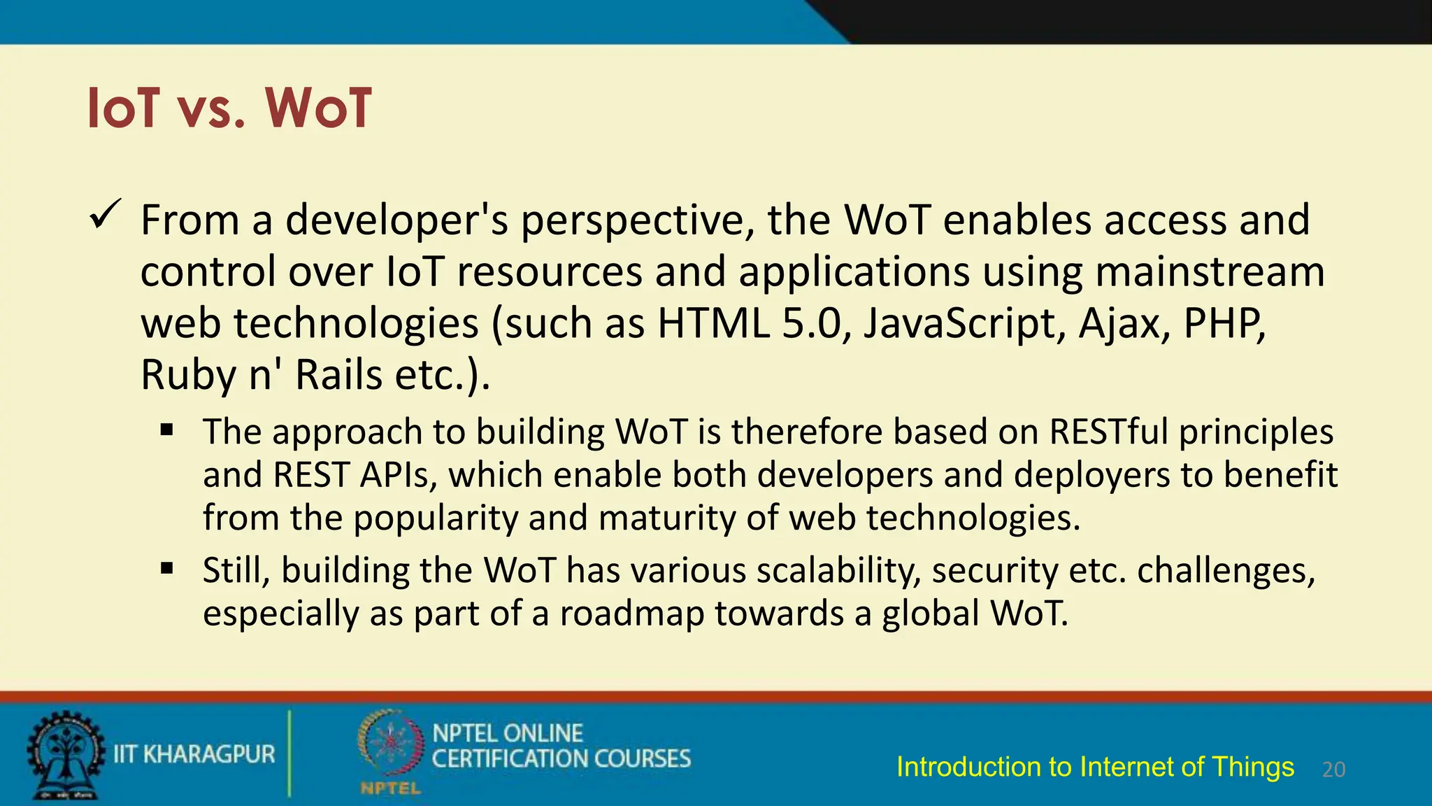nptel 1, introduction to iot, By Prof. Sudip Misra | PDF