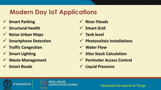 nptel 1, introduction to iot, By Prof. Sudip Misra | PDF