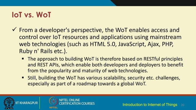 nptel 1, introduction to iot, By Prof. Sudip Misra | PDF