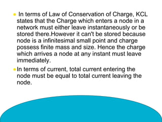 Kirchhoff's Current Law | PPTX