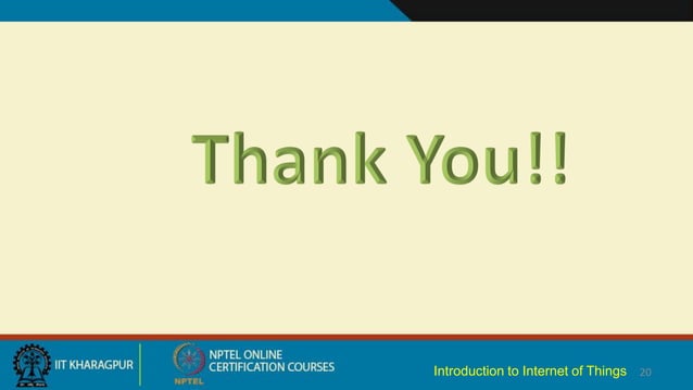 nptel 2, introduction to iot, By Prof. Sudip Misra | PDF