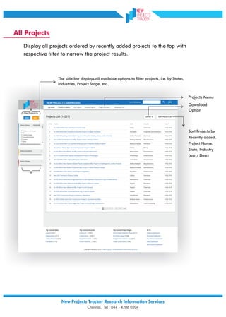 New Projects Tracker - User Manual | PDF