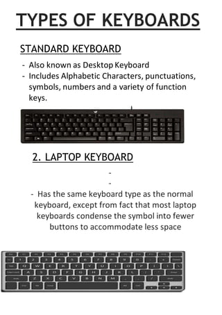 Input devices, Output devices , It's Types and CPU | PDF