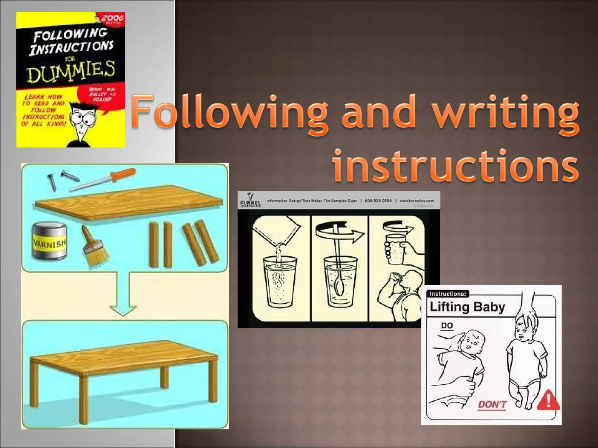 Following and writing instructions (Continued) | PPT