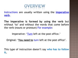 Following and writing instructions (Continued) | PPT
