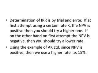 Npv and irr | PPTX