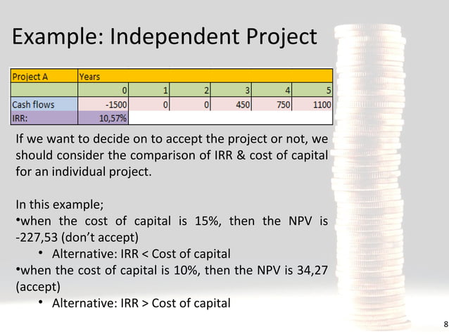 Npv and IRR, a link to Project Management | PPT | Stocks and Bonds ...