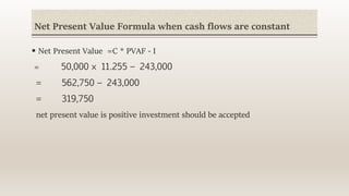Npv and other evaluation techniques | PPT