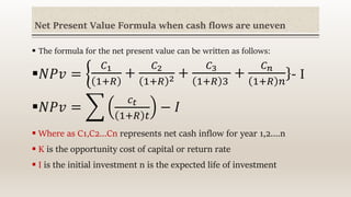 Npv and other evaluation techniques | PPT