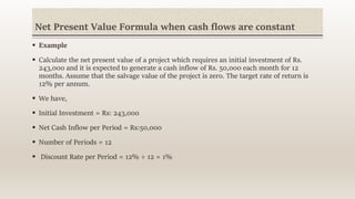 Npv and other evaluation techniques | PPT