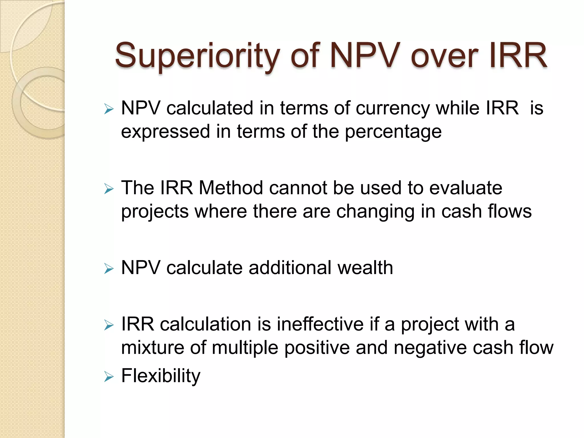 NPV v/s IRR | PPTX