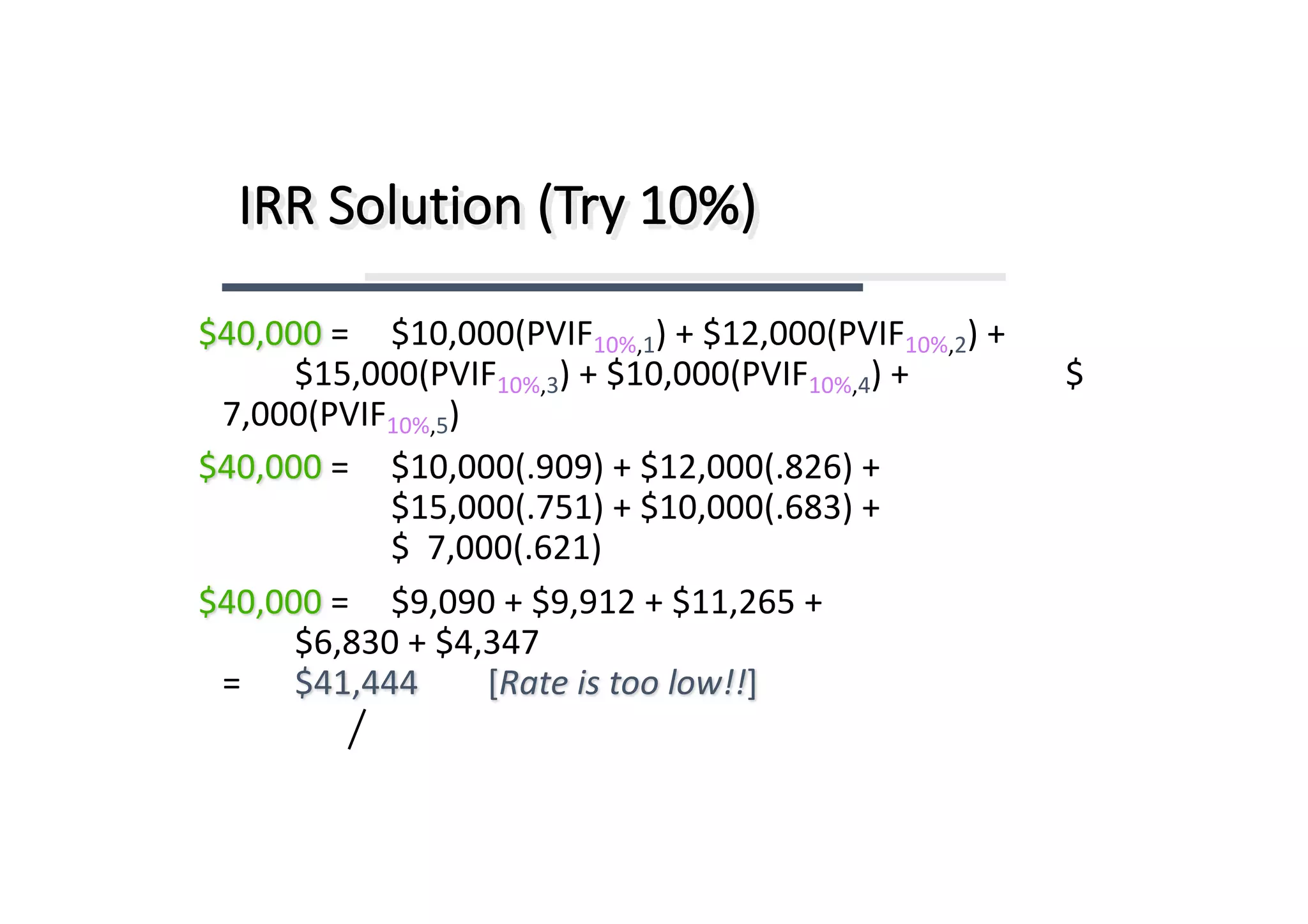 Net Present Value, IRR and Profitability Index | PDF