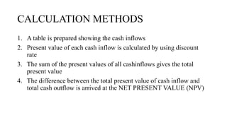 NET PRESENT VALUE (NPV) | PPTX