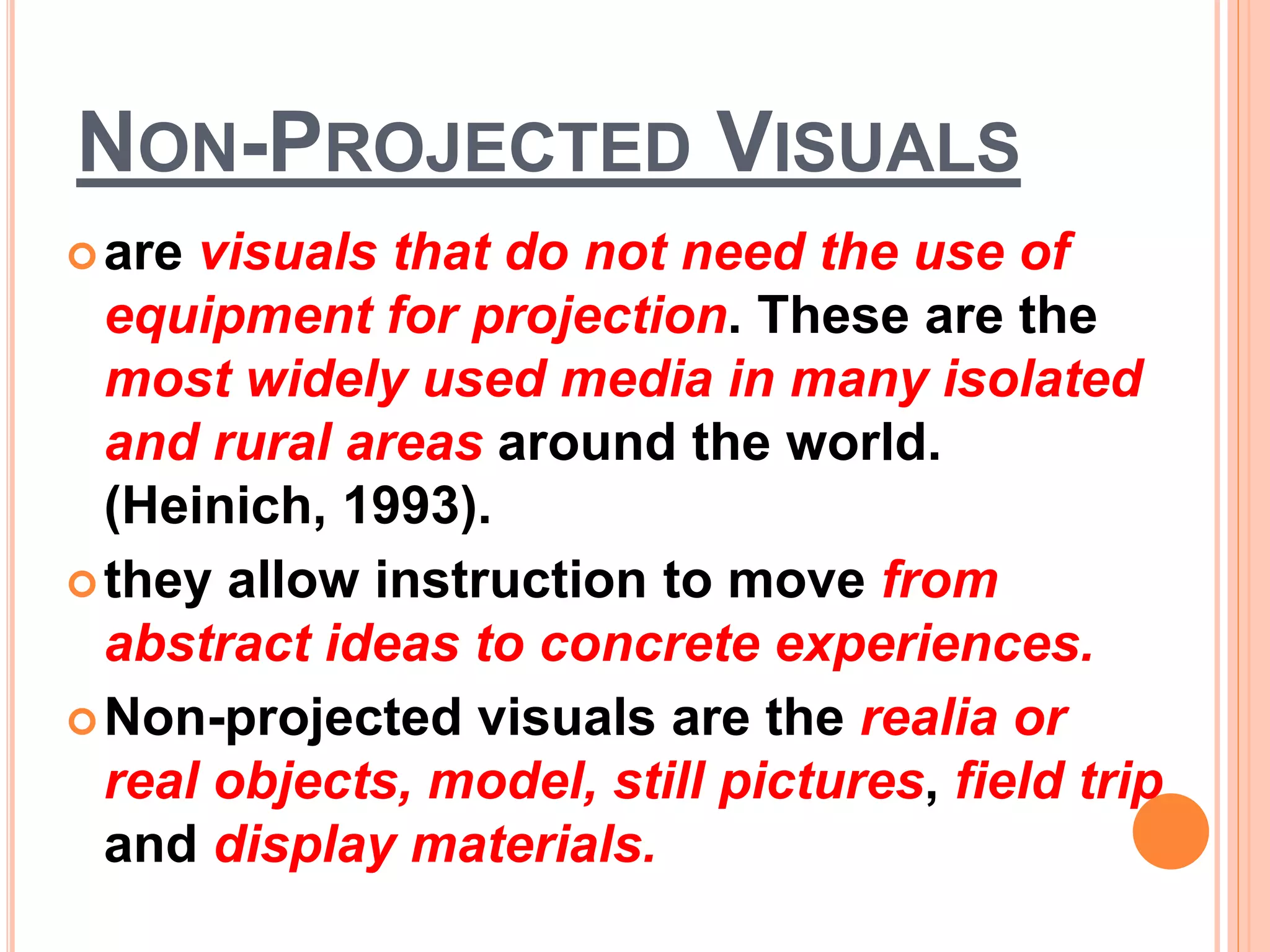 Non-Projected Visuals Presentations | PPTX