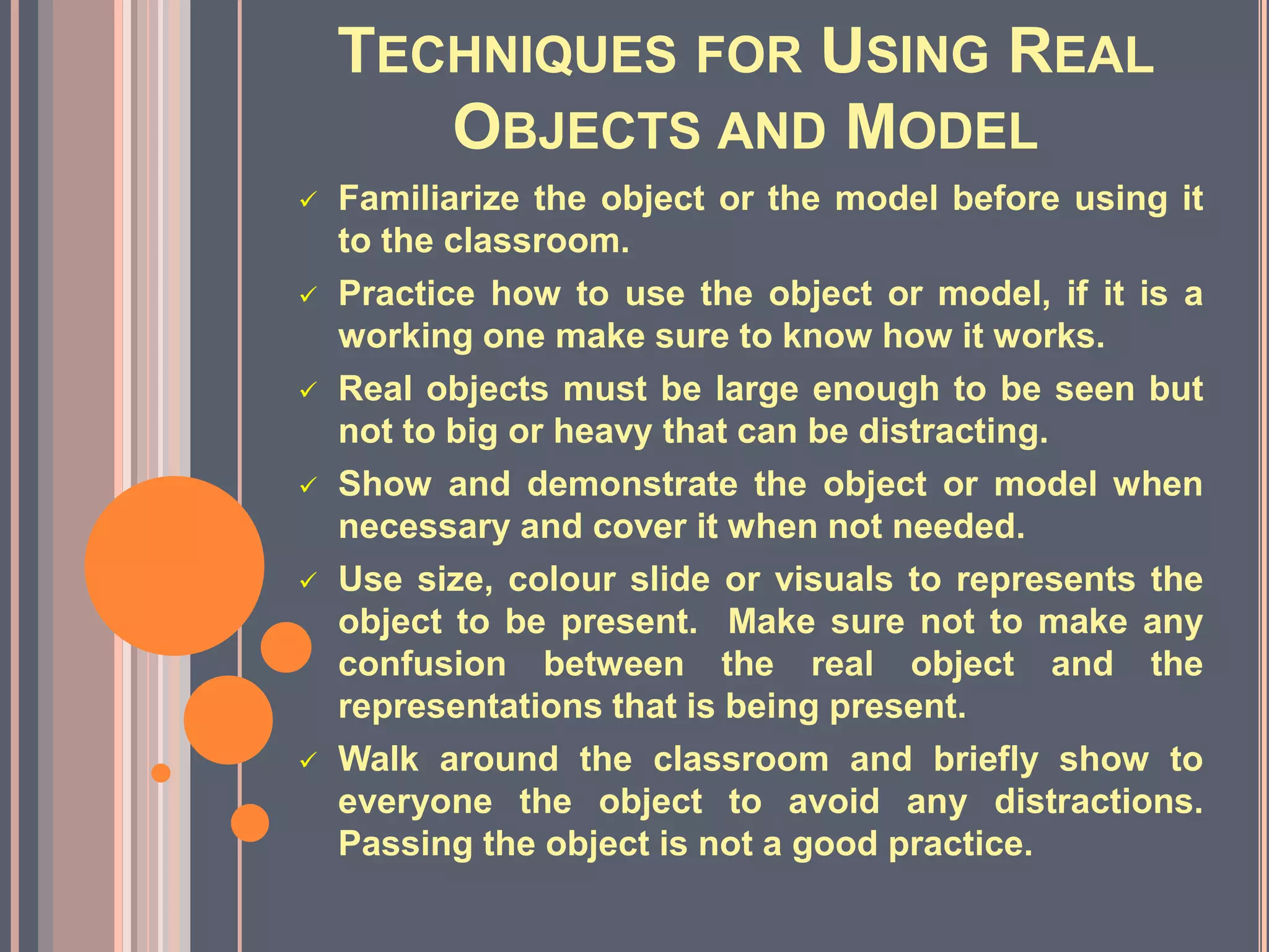 Non-Projected Visuals Presentations | PPTX