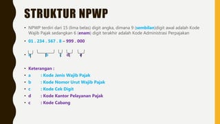 NPWP DAN NPPKP | PPTX
