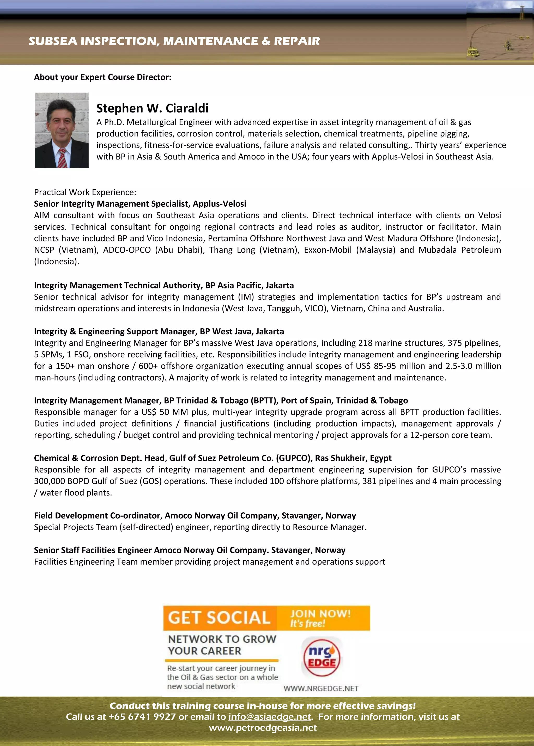 PD213 Introduction to Subsea Inspection, Maintenance & Repairs | PDF