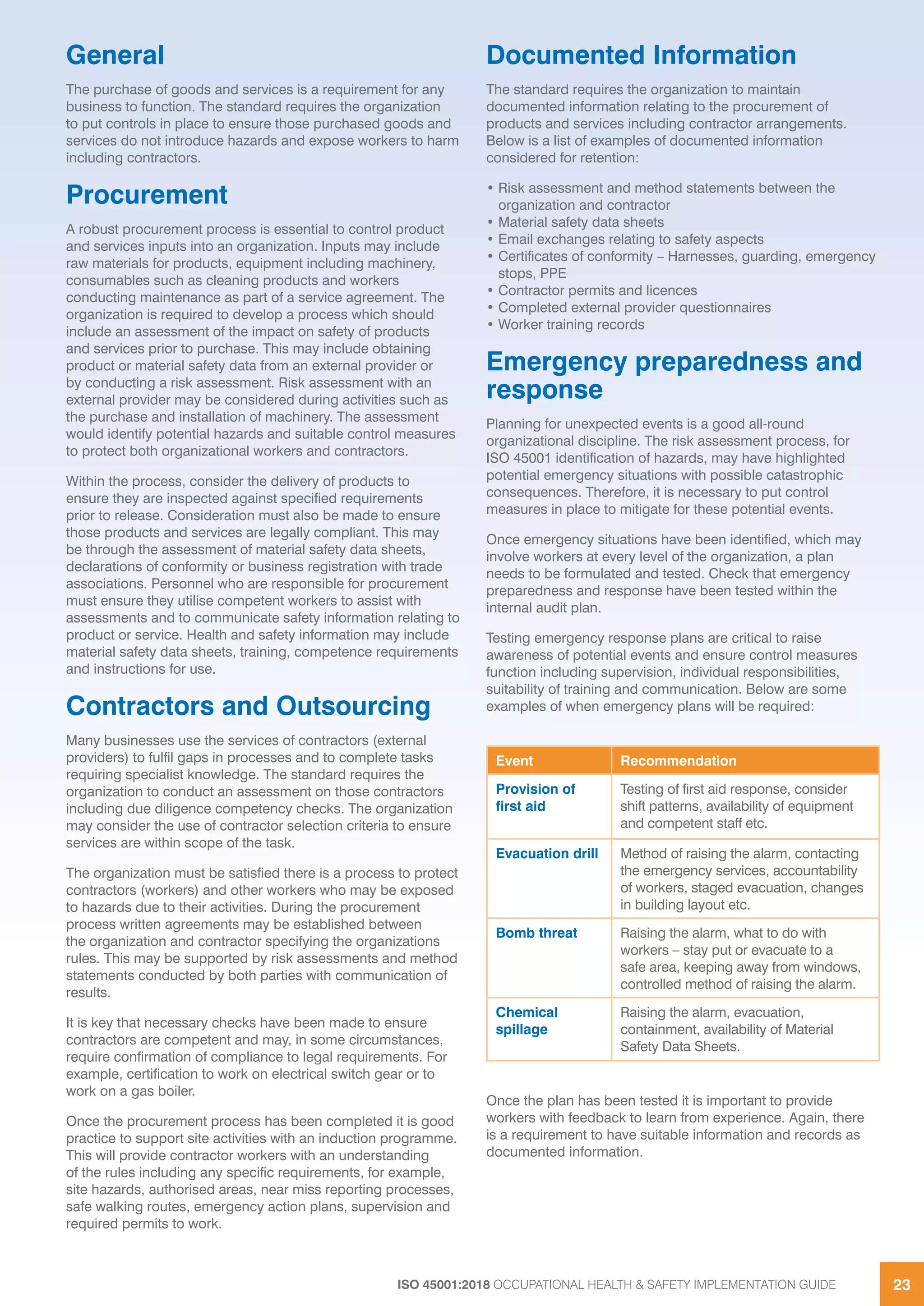 NQA - ISO 45001 Implementation Guide | PDF
