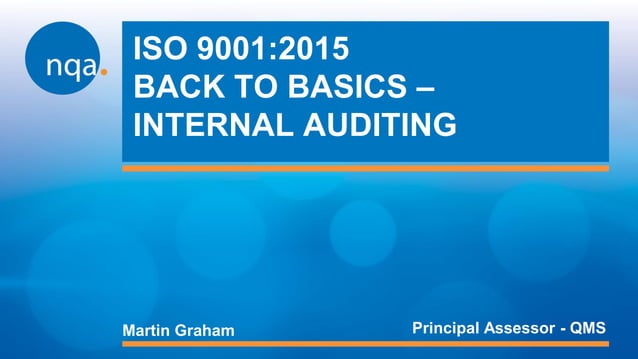 Webinar-ISO-9001-Back-to-Basics-Internal-Auditing | PDF | Business Accounting & Finance | Business